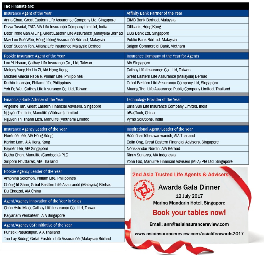 Who will take home the 2nd Asia Trusted Life Agents & Advisers Awards?